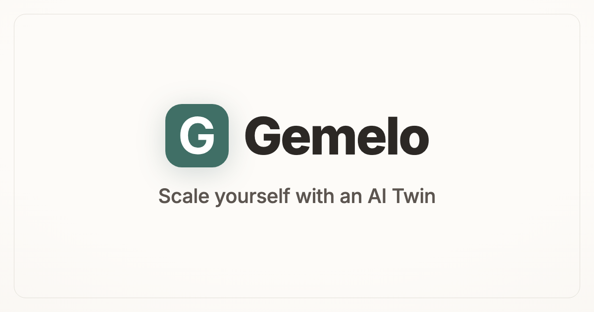 Gemelo | AI Twins for Video Generation